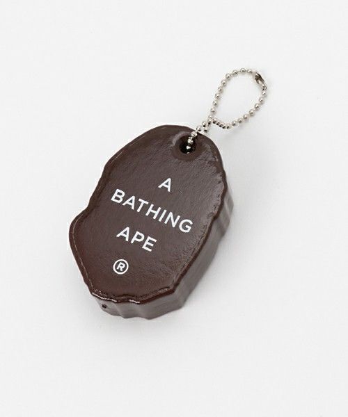 A BATHING APE BAPE APE HEAD Keychain Key Holder Brown Auth | eBay