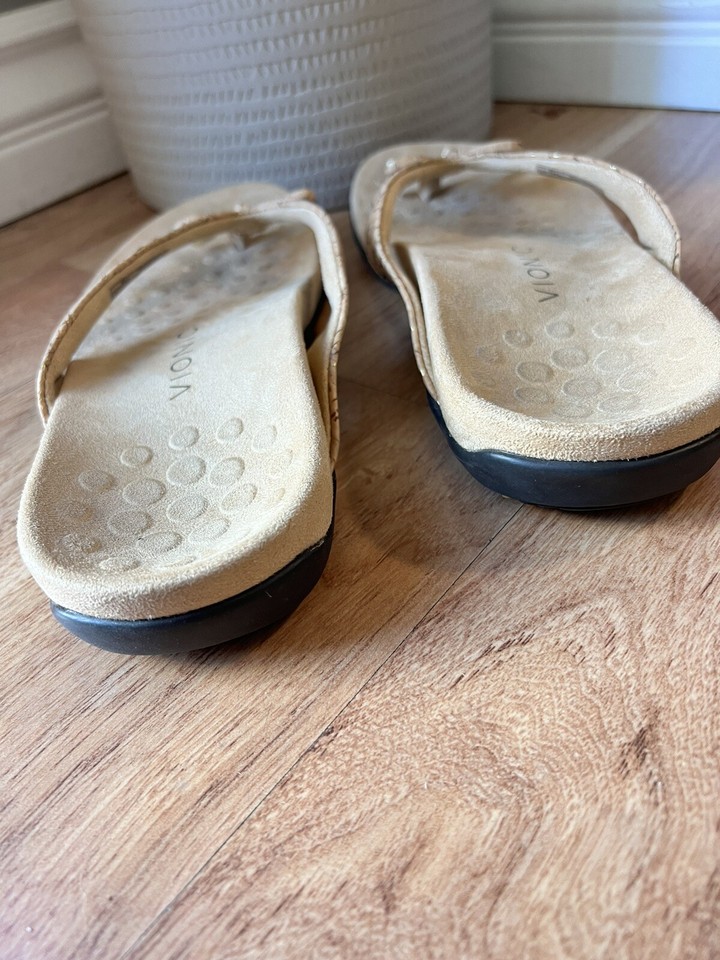 Vionic Shoes Womens 8.5 Bella Rest Sandals Cork Toe Post Thong Orthotic ...