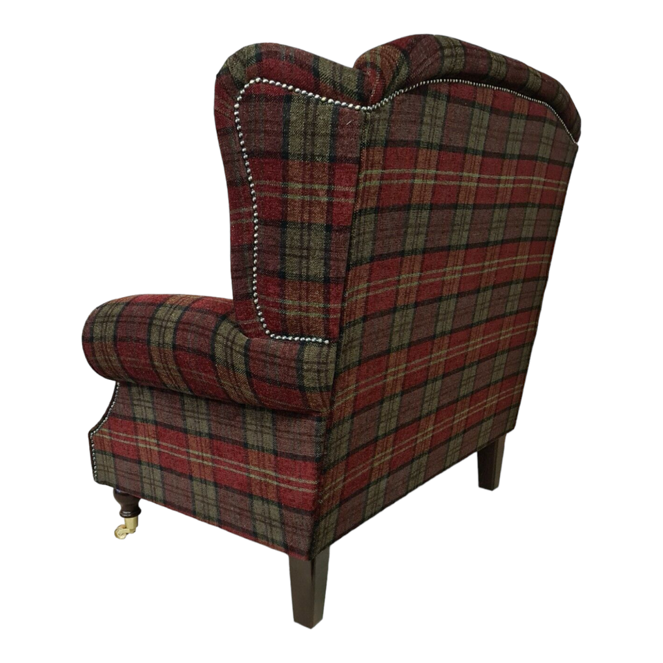 Snuggle Wing Back Extra Wide Cottage Fireside Chair EXTRA WIDE Lana Red ...