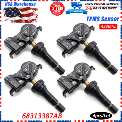 68313387AB For Dodge Jeep 68105280AF 433Mhz 4 Tire Pressure Monitor ...