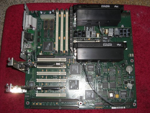 INTEL Dual Processor Mainbord 2x Pentium II PCI ISA Slot Vintage Retro ...