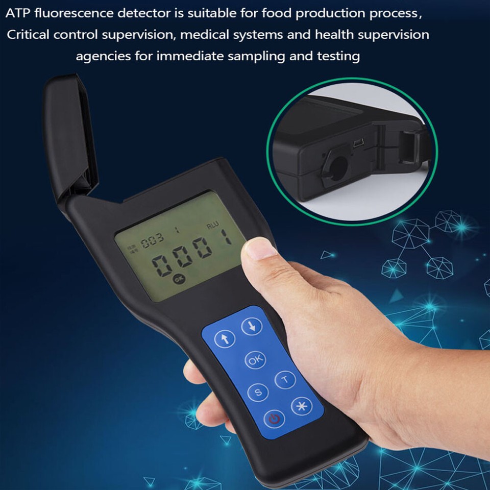 Bacteria Detector Meter ATP Fluorescence Tester Rapid luminometer With ...