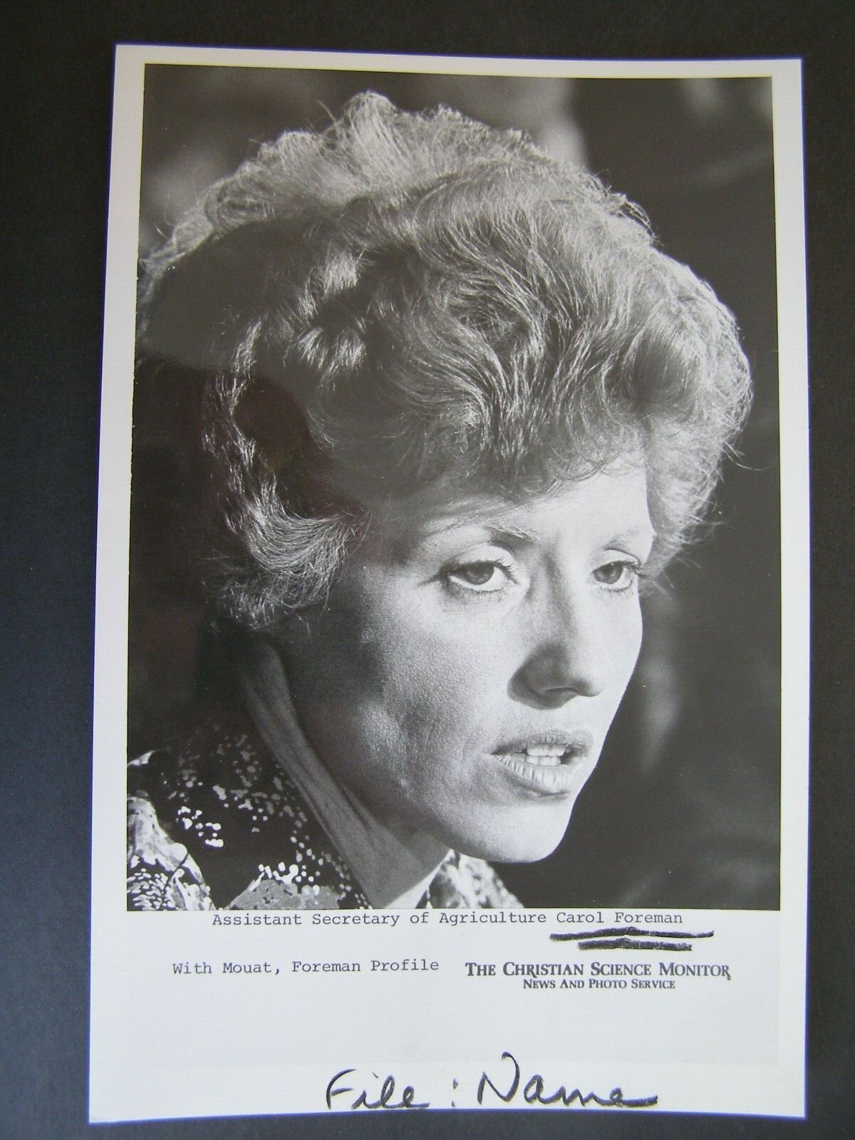 Glossy Press Photo Assistant Secretary of Agriculture Carol Forman | eBay