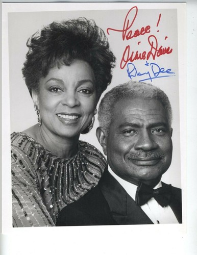 AFRICAN AMERICAN ACTORS RUBY DEE & OSSIE DAVIS SIGNED PHOTO 8X10 ...