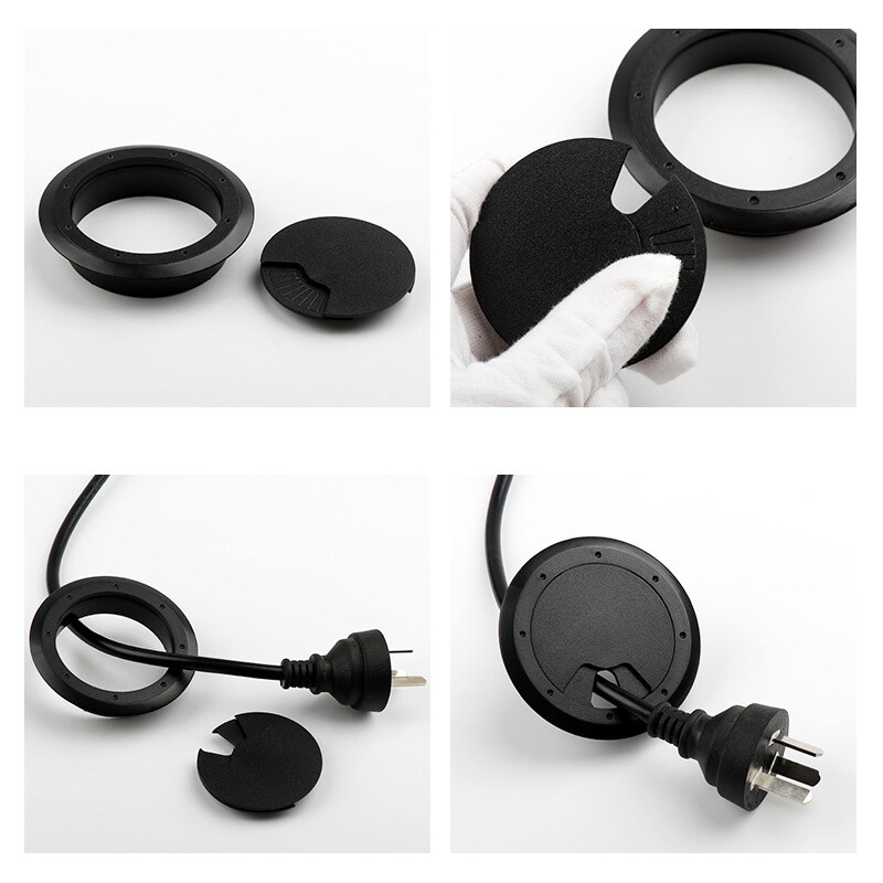 80mm Plastic Grommet Table Cable Tidy Wire Hole Cover for Office ...