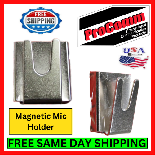 ProComm PCMH1 Chrome CB Radio Microphone Holder Magnetic Mic Mount ...
