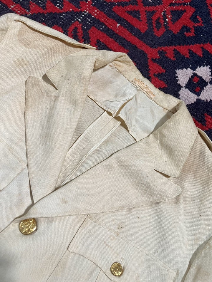 Vintage 1940s WWII US Army Tropical Dress Uniform Palm Beach Cloth ...