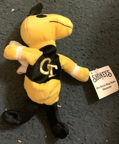 1997 Georgia Tech Yellow Jackets Buzz Mascot Plush Bean Bag Shoney’s ...