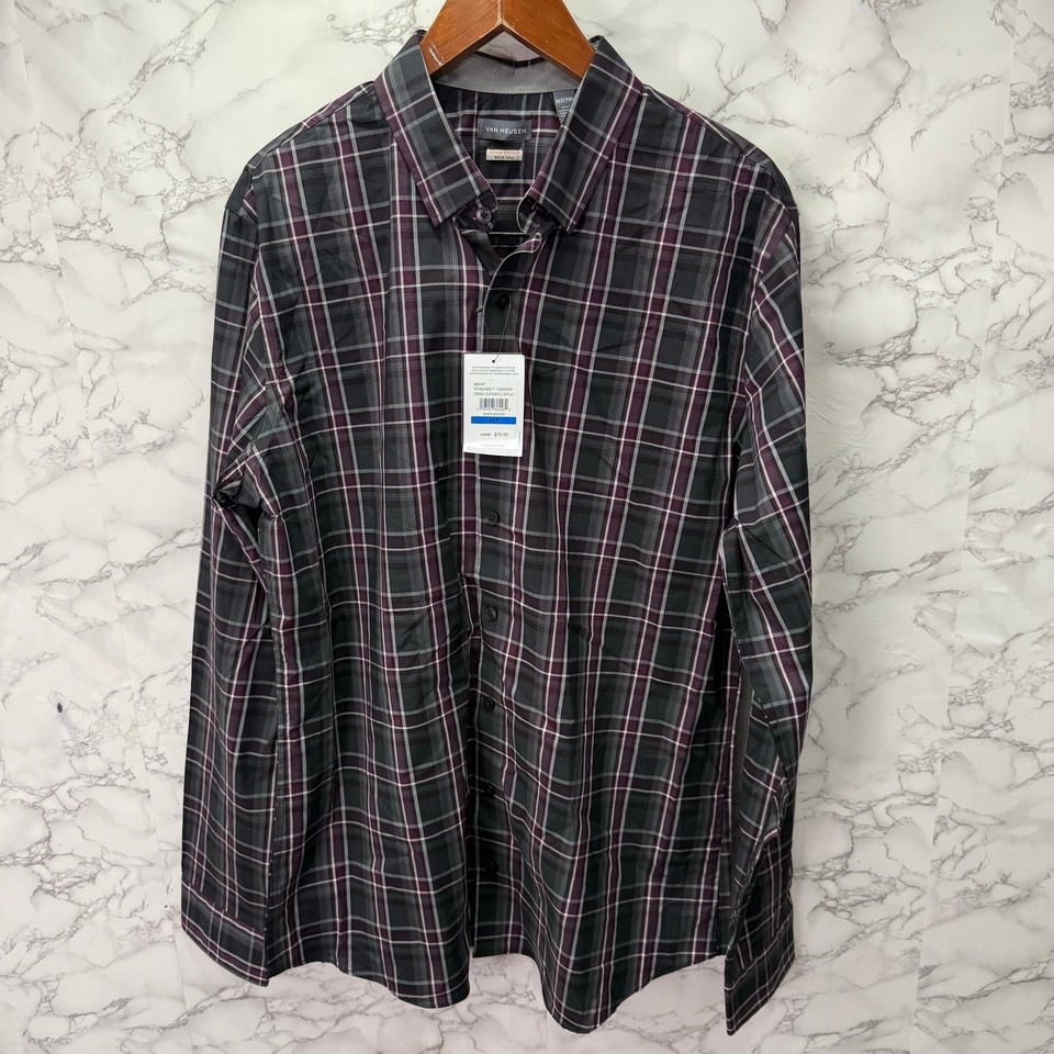 Van Heusen Men’s Shirt sz XL-Tall Big & Tall Button Down NEW # H339 | eBay