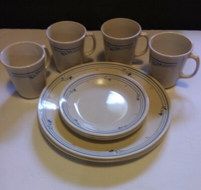 Corelle Corning Ware COUNTRY VIOLETS 4 Dinner Plates & 4 Bread Plates ...