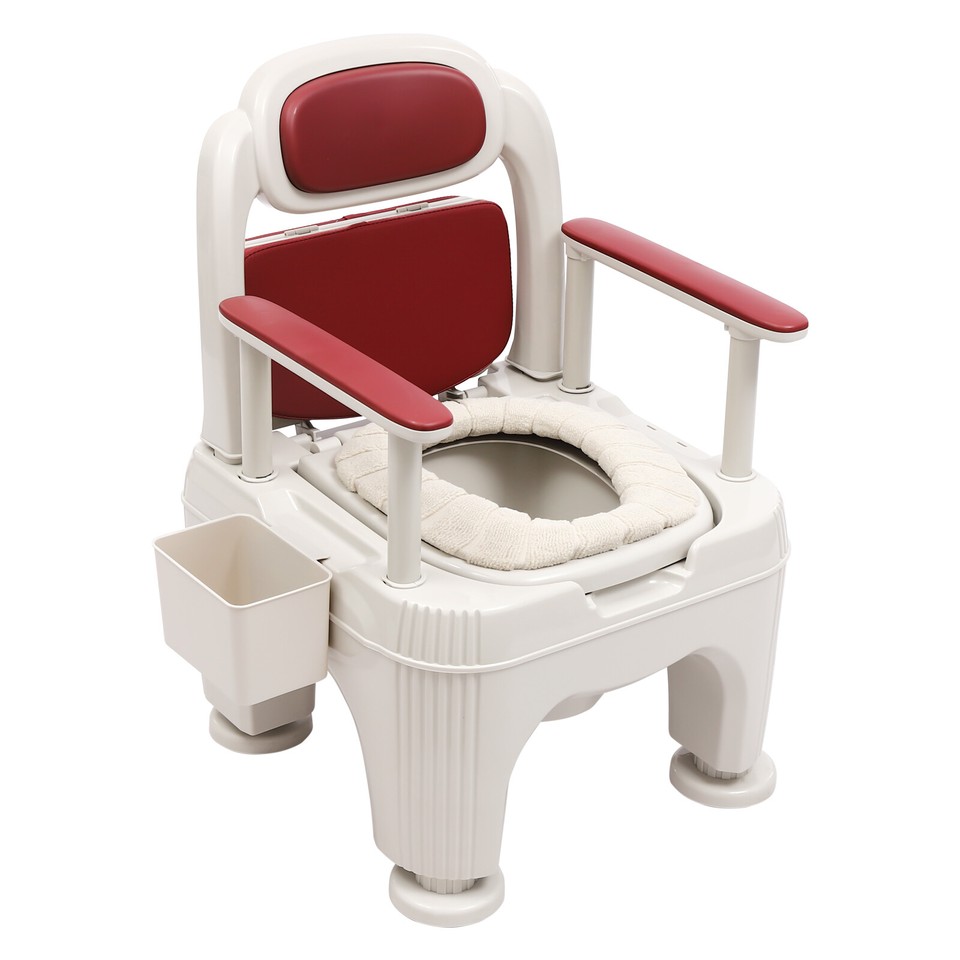 Portable Bedside Toilet Chair Shower Commode Seat Bathroom Potty Stool ...