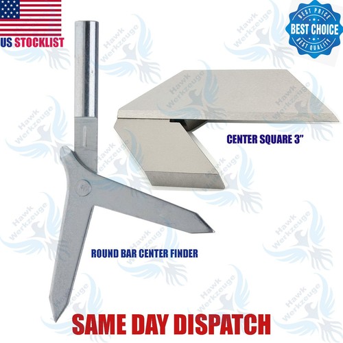 ROUND BAR CENTER FINDER ACCURATE TOOL with 3" Machinist Center Square ...