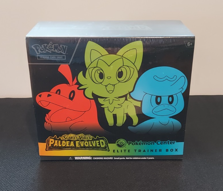 Paldea Evolved - Pokemon Center Exclusive ETB Elite Trainer Box Sealed ...