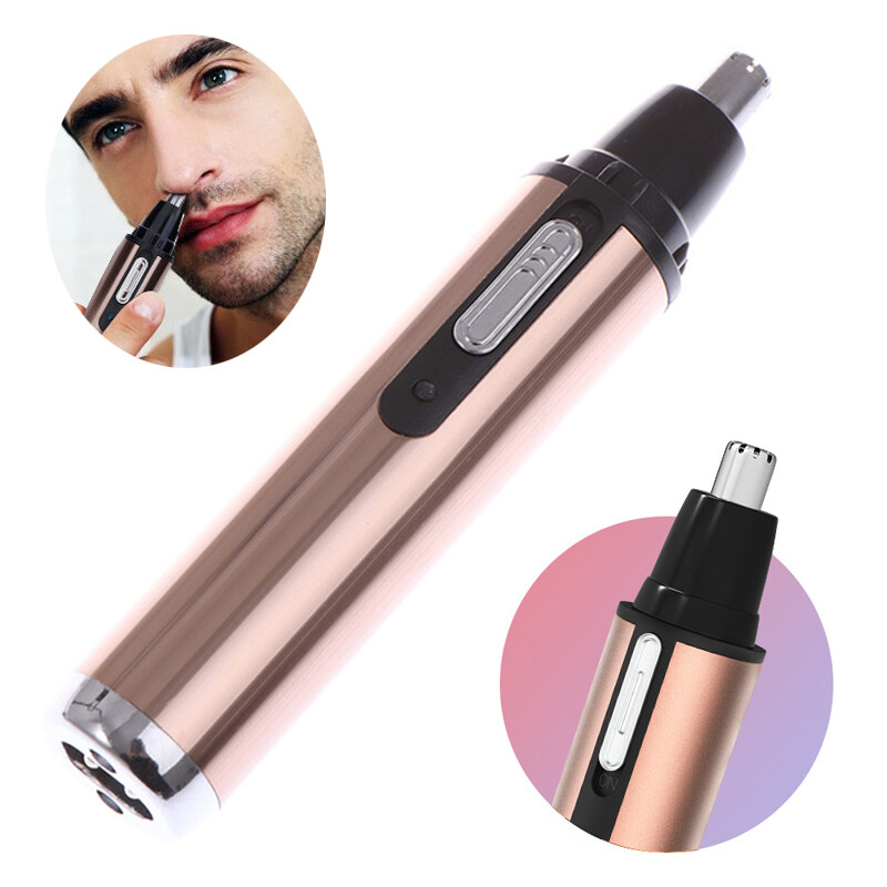 1x Golden Electric Nose&Ear Hair Trimmer Professional USB Rechargeable ...