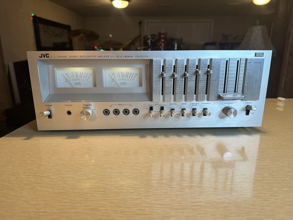JVC JA-S44 Stereo Integrated Amplifier – Silver Face, SEA EQ, VU Meters ...