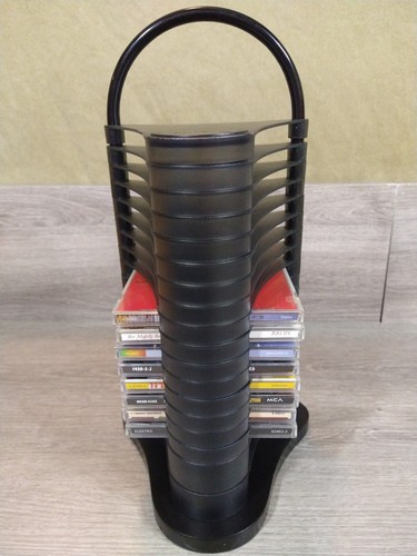 Vintage Y2K FELLOWES CD Shelf Rack (Holds 20) Black/Gray Modular ...
