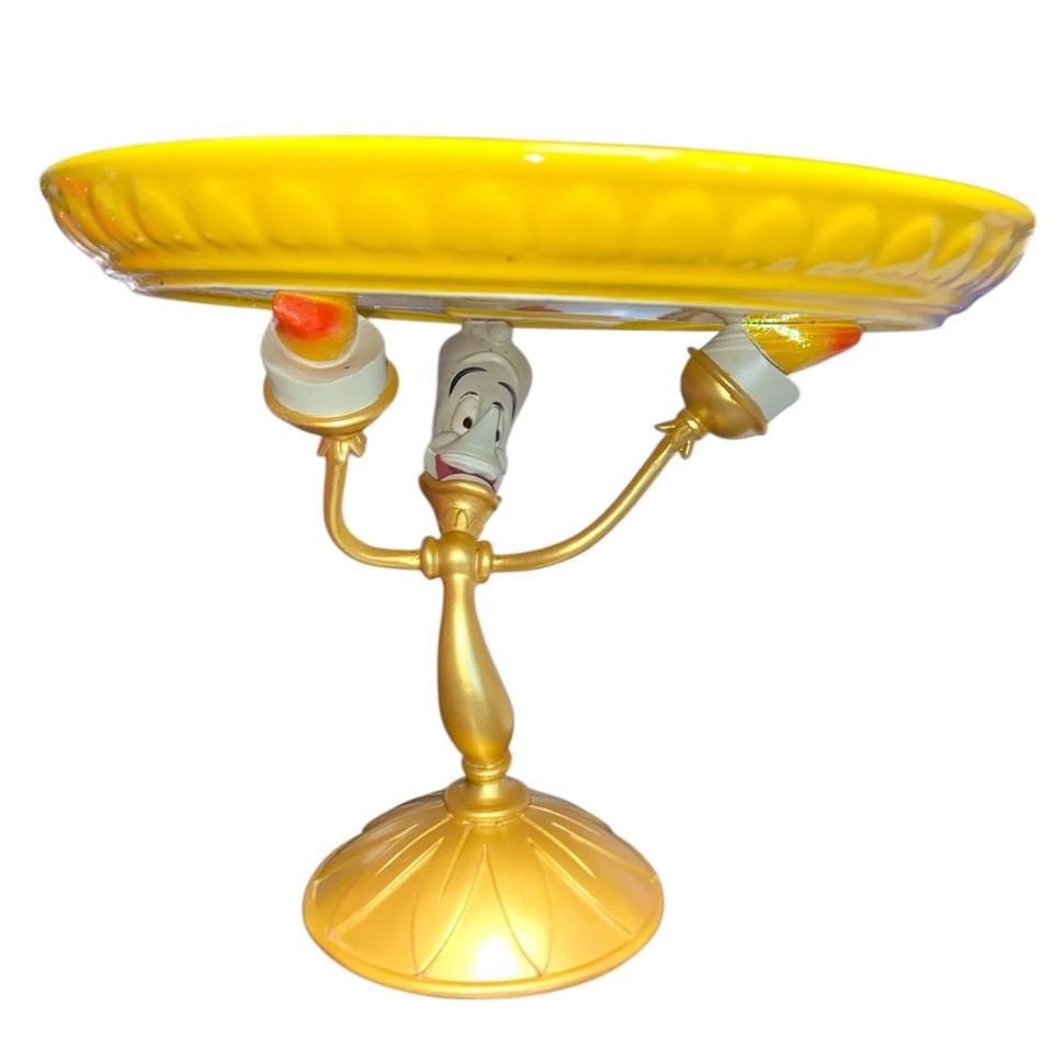 Disney Lumiere Yellow Cake Stand Disney Store Beauty and The Beast | eBay