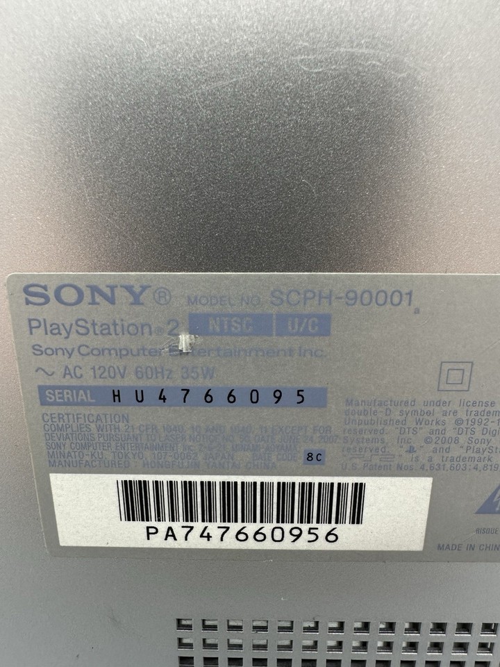Playstation 2 - SCPH-90001 PS2 Slim Console - Tested Working - W ...
