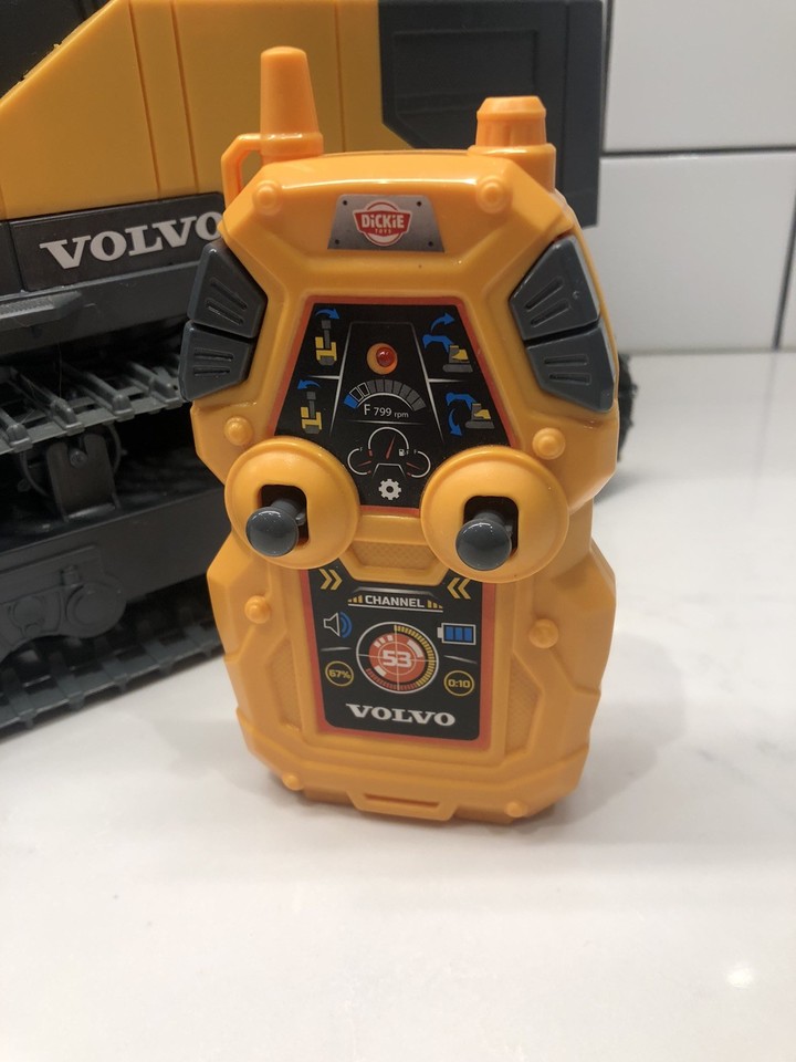 Working Tested Dickie Toys Remote Control Volvo Excavator BK51 | eBay UK
