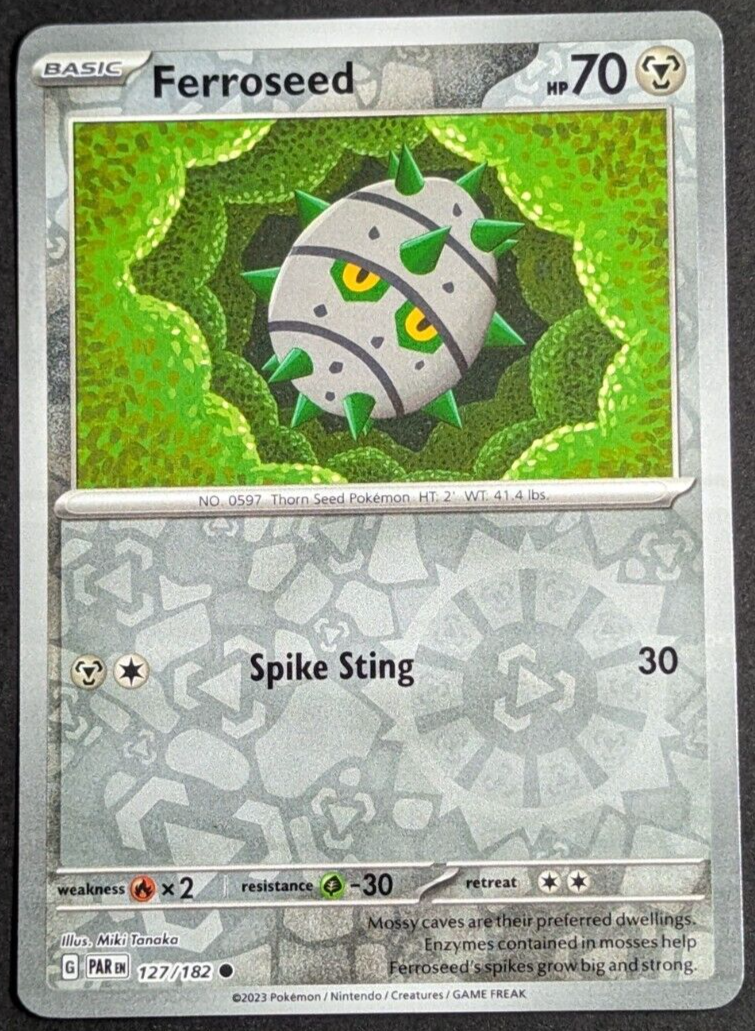 Ferroseed Reverse Holo NM 127/182 Paradox Rift Pokemon Card | eBay