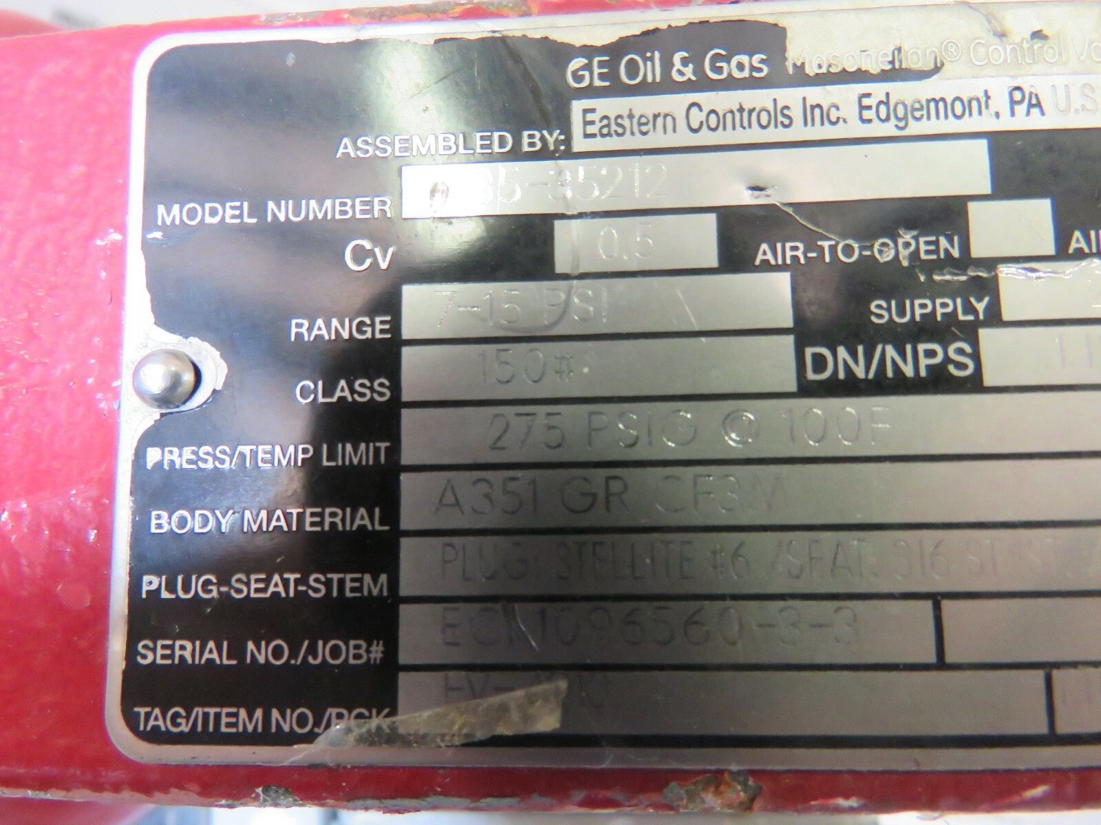 MASONEILAN CAMFLEX II 1'' 150 VALVE 35-35212 w/ SV-II POSITIONER USED ...