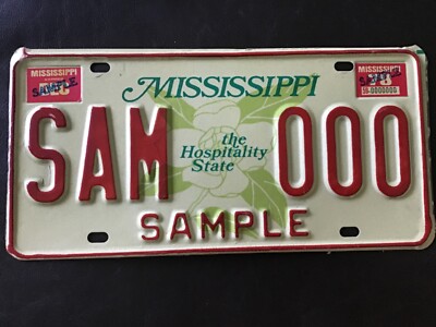 1978 Mississippi SAMPLE License Plate Tag | eBay