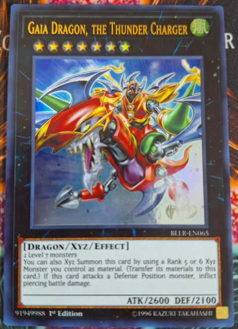 Yugioh! - Gaia Dragon, the Thunder Charger - BLLR-EN065 - Ultra Rare ...