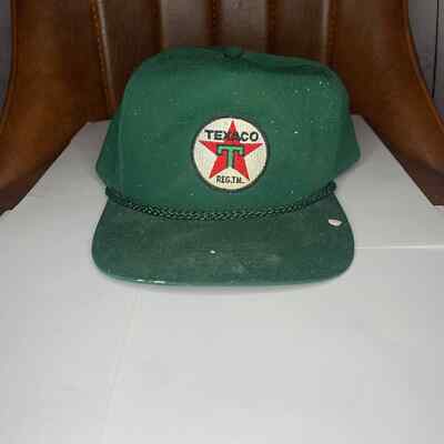 Vintage Texaco Truckers Hat w/ Rope Adjustable Dark Green w/ Logo | eBay
