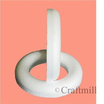 12cm-35cm Polystyrene HALF round rounded Rings Wreaths Garland ...