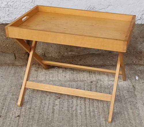 Serving Table Side Table Beech Bar Table Wood Folding Table Tray 70s | eBay