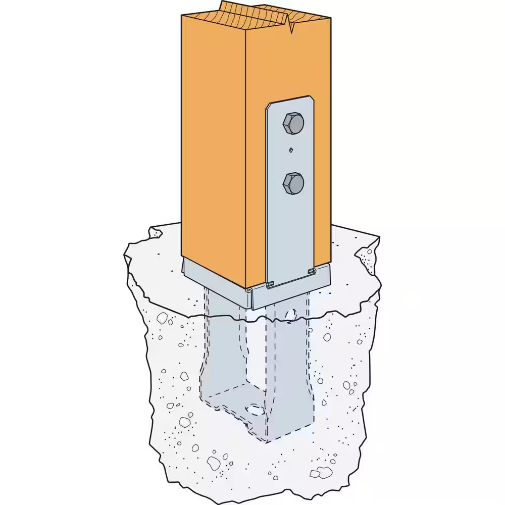 NEW Galvanized Standoff Column Base for 6x6 Nominal Lumber, Heavy-Duty ...
