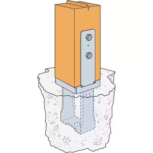 NEW Galvanized Standoff Column Base for 6x6 Nominal Lumber, Heavy-Duty ...