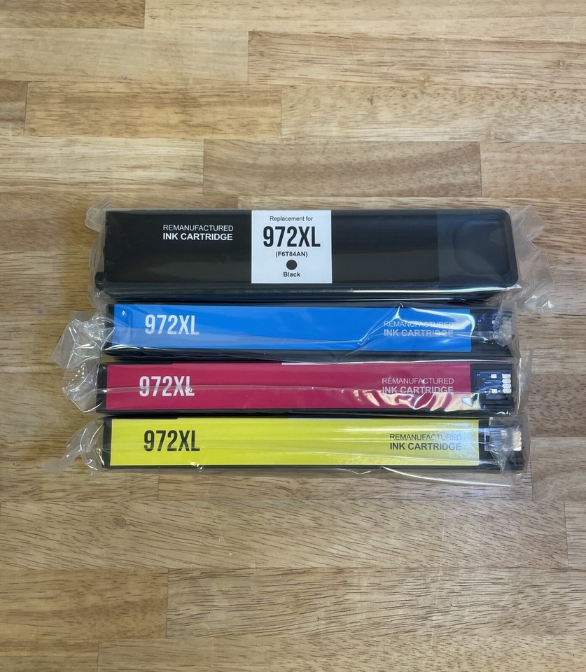 LEMERO Remanufactured 972X Ink Cartridge Replacement for HP 972X 4-Pack ...