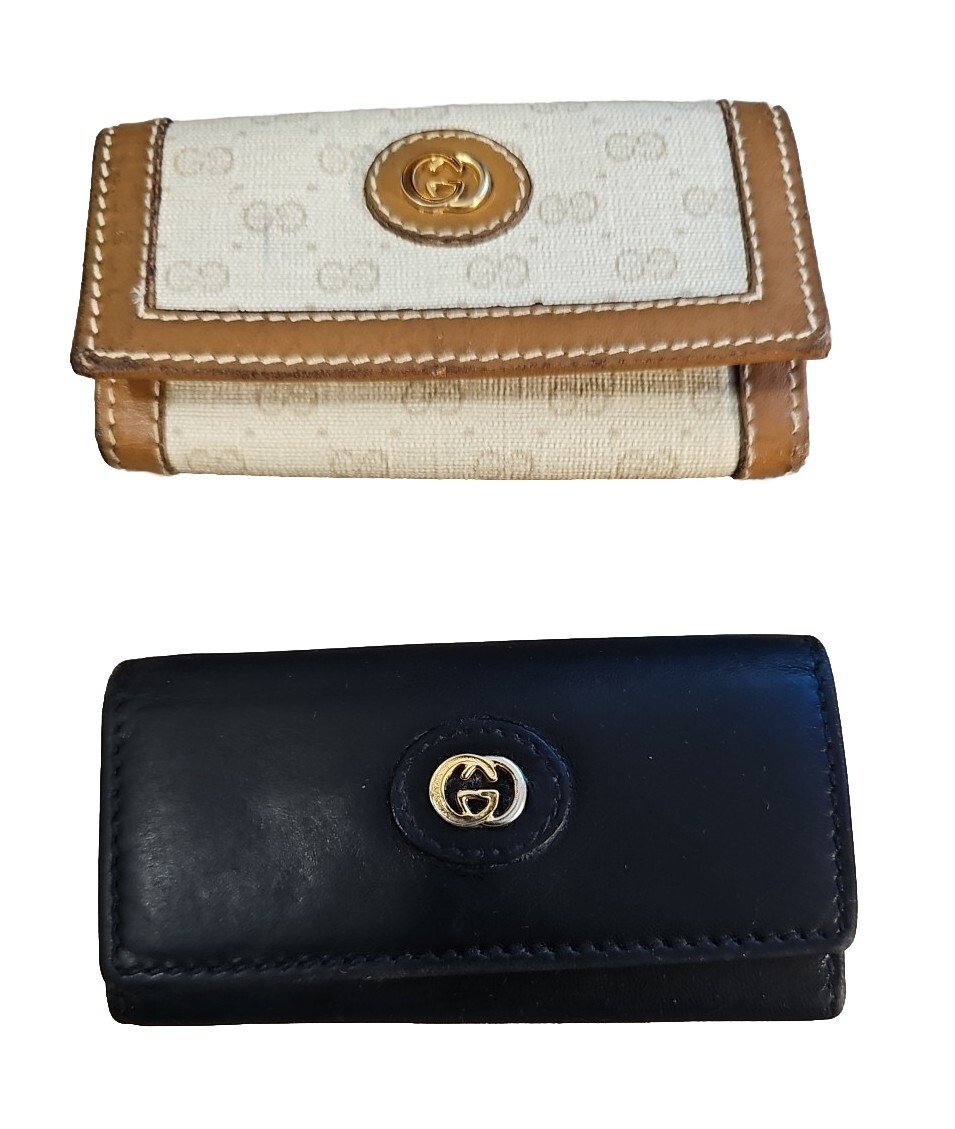 2 Vintage Gucci Keychain Mini Pouch Wallets in Good … - Gem