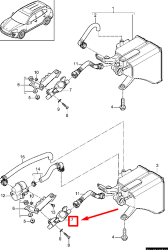 Régulateur de pression de carburant PORSCHE CAYENNE 92A 958.201.549.A ...
