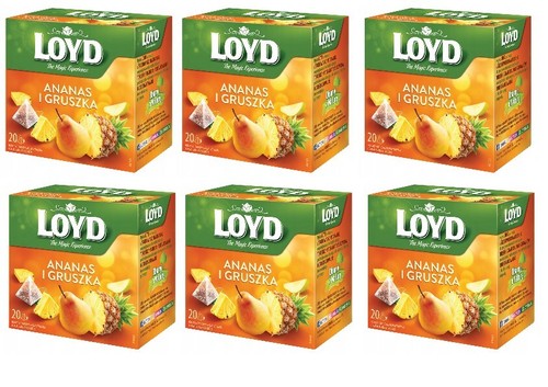 6x LOYD Pineapple & Pear Flavored Fruit Tea Silk Pyramid Bags 20 Pcs | eBay
