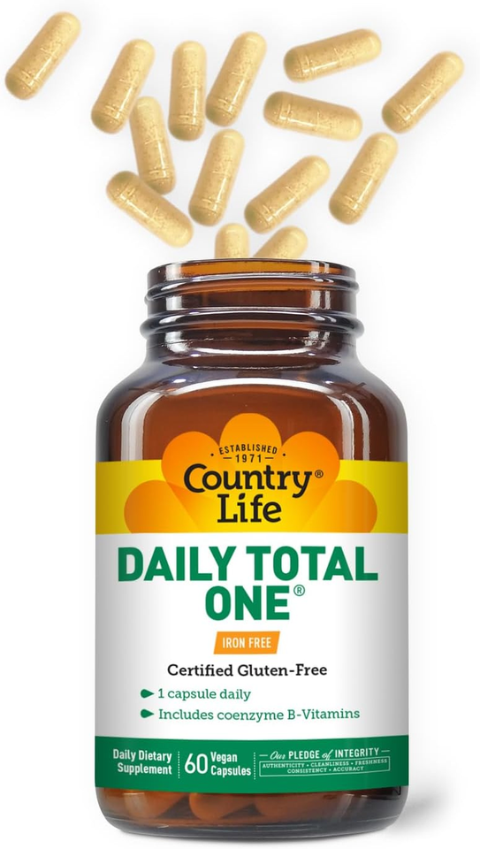 Daily Total One Multivitamin, Iron Free Once a Day Multivitamin ...