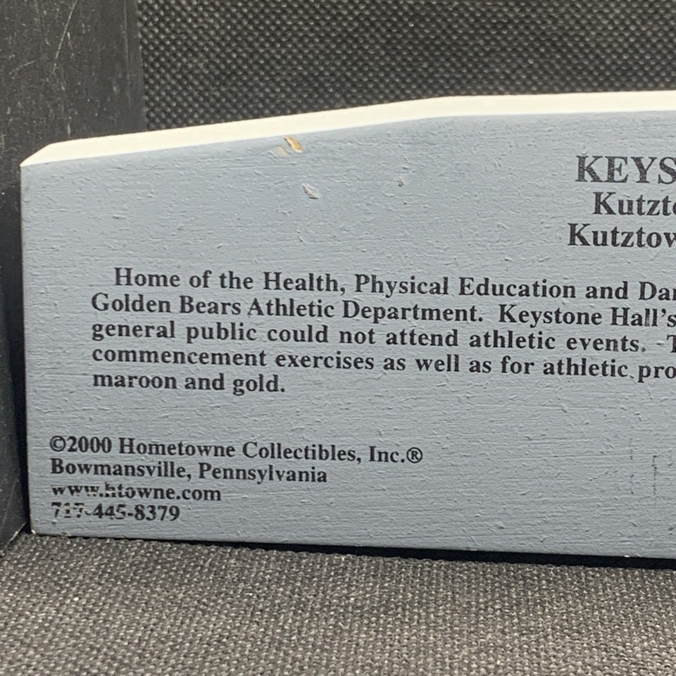 Vintage Cat's Meow Hometowne Collectibles Wood Keystone Hall Kutztown ...