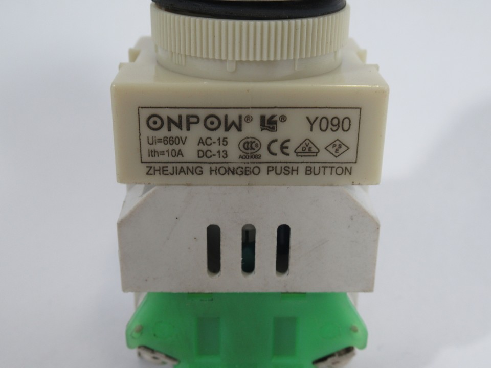 Onpow Y090-D/G/220V Illuminated Red Push Button 220V 1NO 1NC USED | eBay