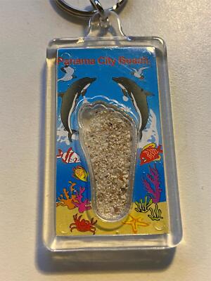 Panama City Beach Souvenir Dolphins Keychain Bag Clip Florida Sand ...