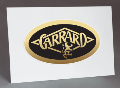 GARRARD CLEAR VINYL STICKER VINTAGE LOGO for TURNTABLE PLINTH, 50's ...