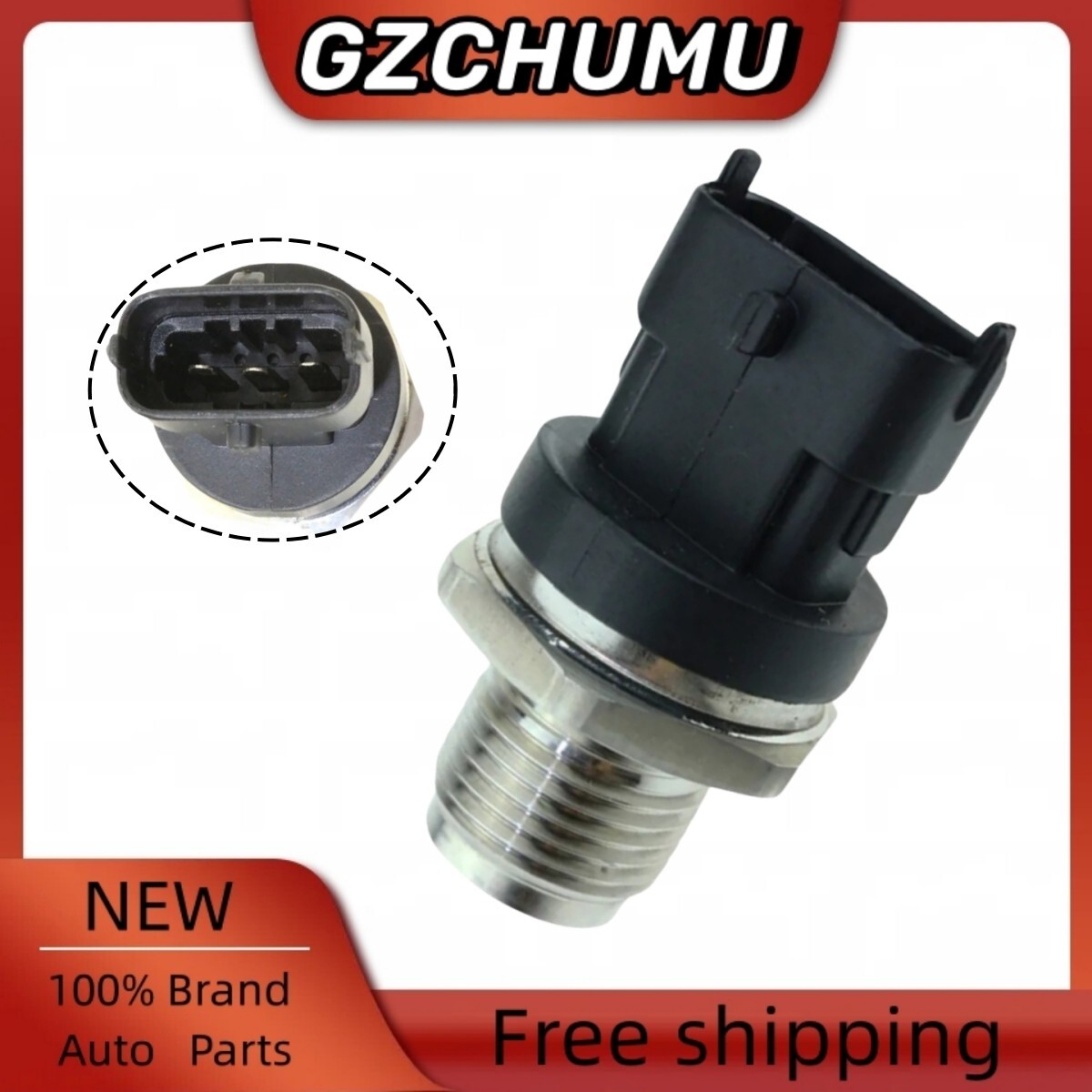 Fuel Rail High Pressure Sensor 0281002982 For 2014 For RAM 1500 3.0L V6 ...