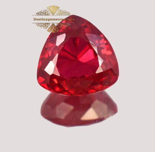 10 Ct Natural Red Mozambique Ruby GIE CERTIFIED Trillion Shape Loose ...