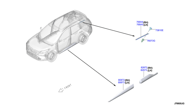 Genuine Nissan Body Side Molding 80870-6RA0A for sale online | eBay
