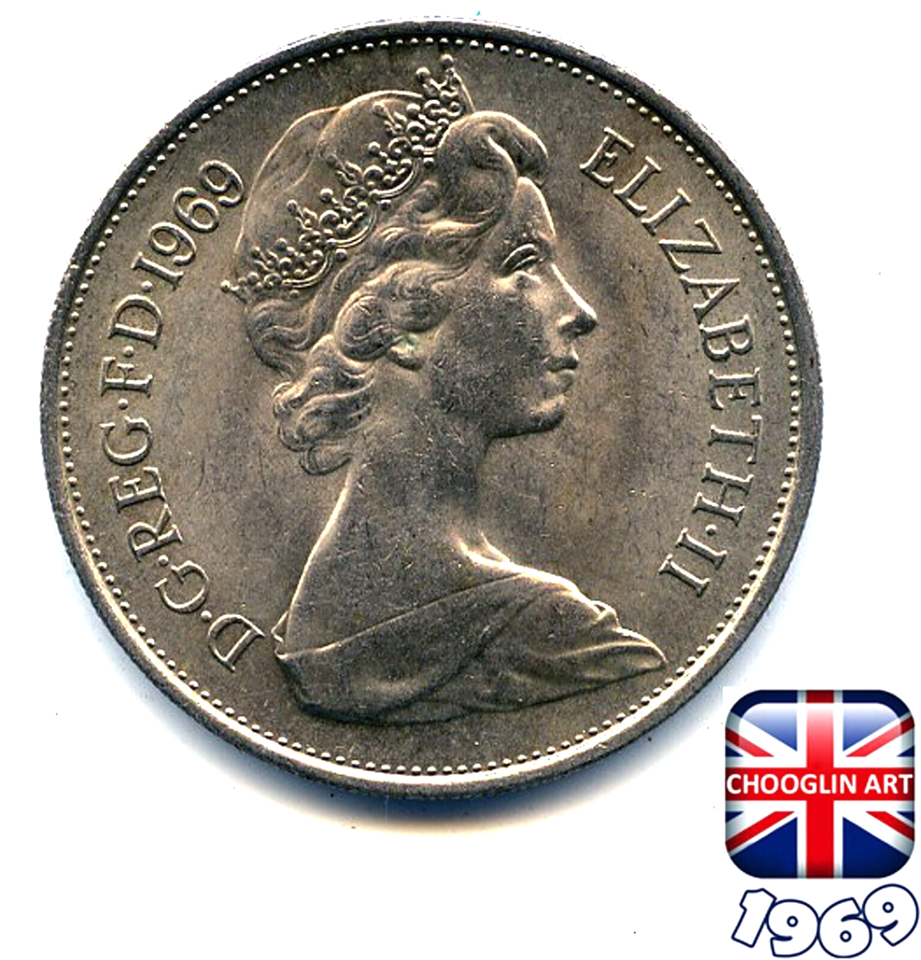 A BRITISH 1969 ELIZABETH II TEN PENCE 10p coin, 56 Years Old! | eBay