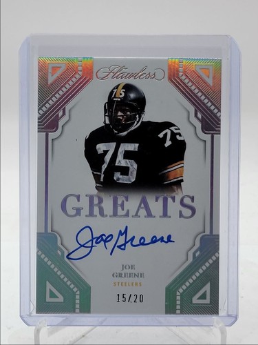 JOE GREENE 2023 FLAWLESS HOLO SILVER GREATS AUTOGRAPH AUTO /20 Q3718 | eBay