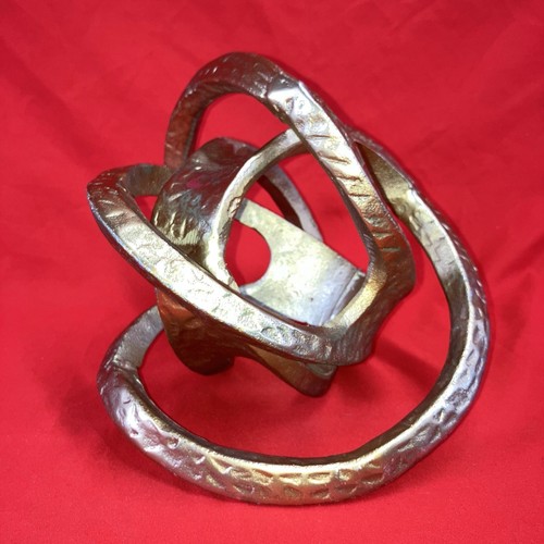 Vintage Gold Colored Metal Knot / Abstract Art / Modern Sculpture ...
