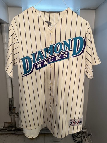 Vintage Arizona Diamondbacks Cream Majestic Pinstripe MLB STITCHED ...
