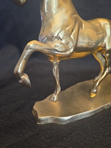 VINTAGE MCM BRASS MUSTANG HORSE 7" FIGURE STATUE SCULPTURE | eBay