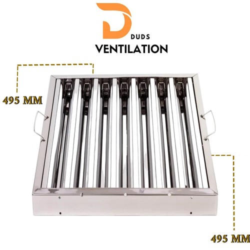 Canopy Grease Baffle Filter 495x495mm Stainless Steel for Kitchen ...